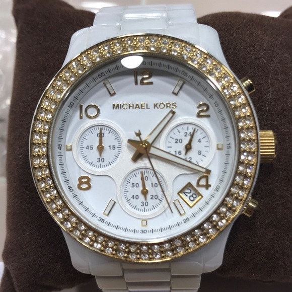MICHAEL Michael Kors | Accessories | Michael Kors White Ceramic Gold ...